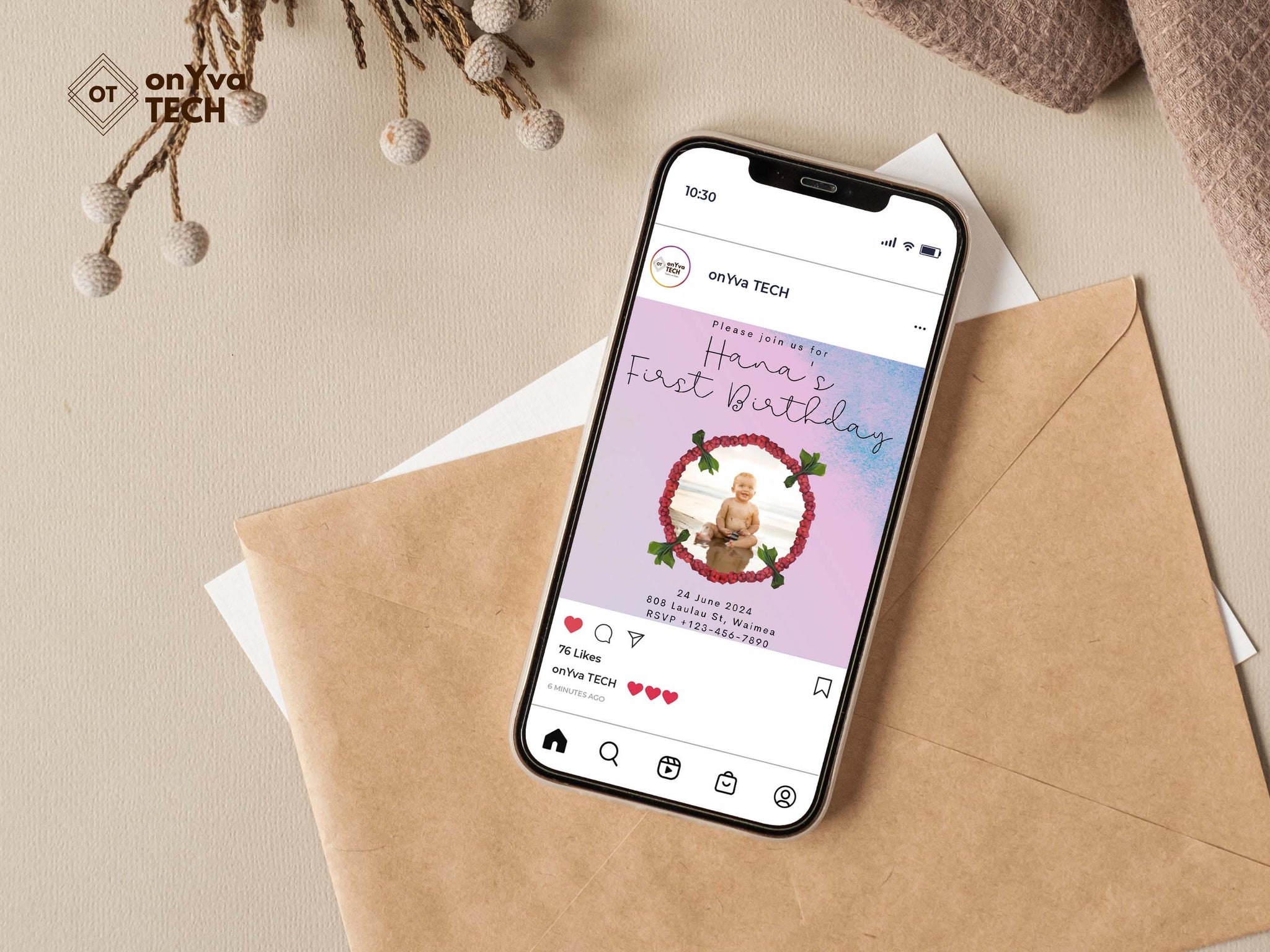 Hee Berry Lei | Hawaiian Frame PNG Bundle | Digital Download – onYva TECH