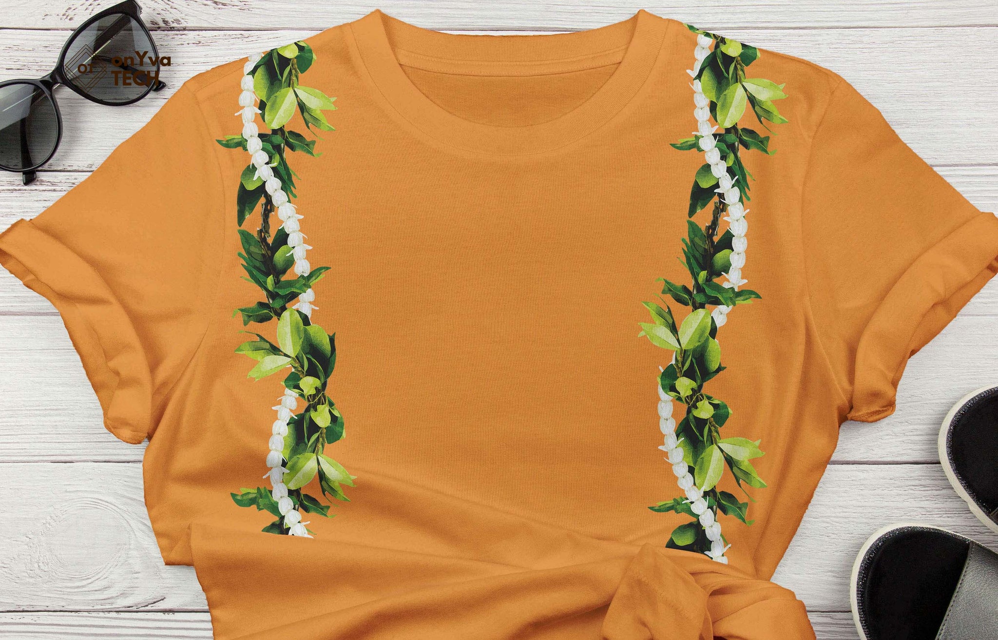 Maile Pikake 2-strand Open Lei | Hawaiian Frame PNG Bundle | Digital D ...