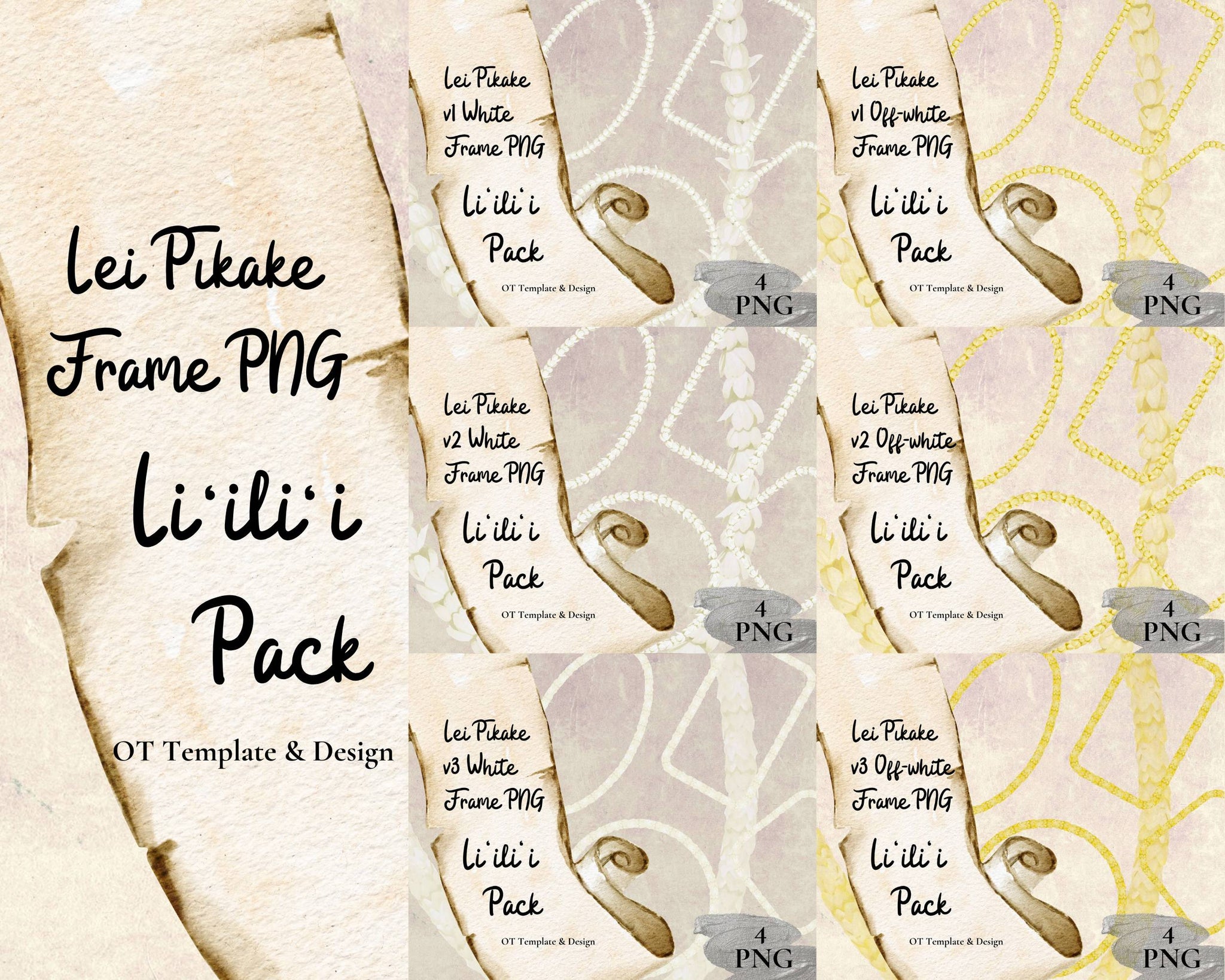 Pikake Lei | Hawaiian Frame PNG Liʻiliʻi Pack | Digital Download ...