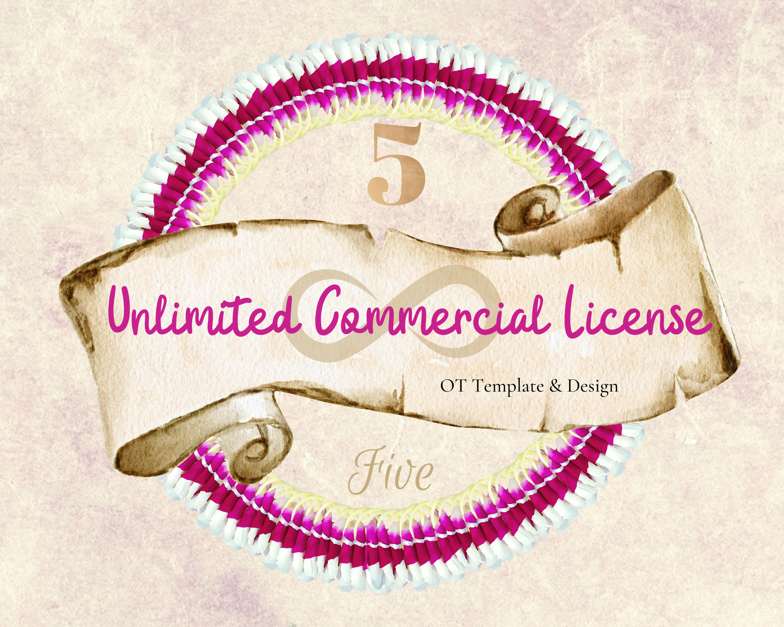 Unlimited Commercial Use License for Five (5) Digital Product | OT Tem ...
